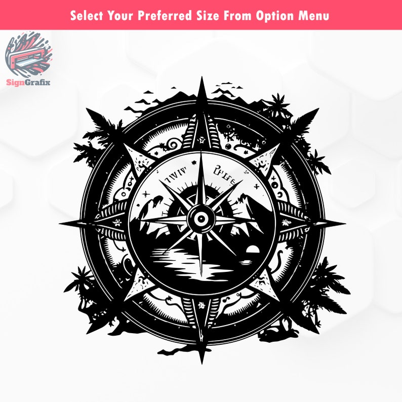 Ocean Style Compass Vinyl Decal | Suitable for Rvs, Campers, Boats, and ...