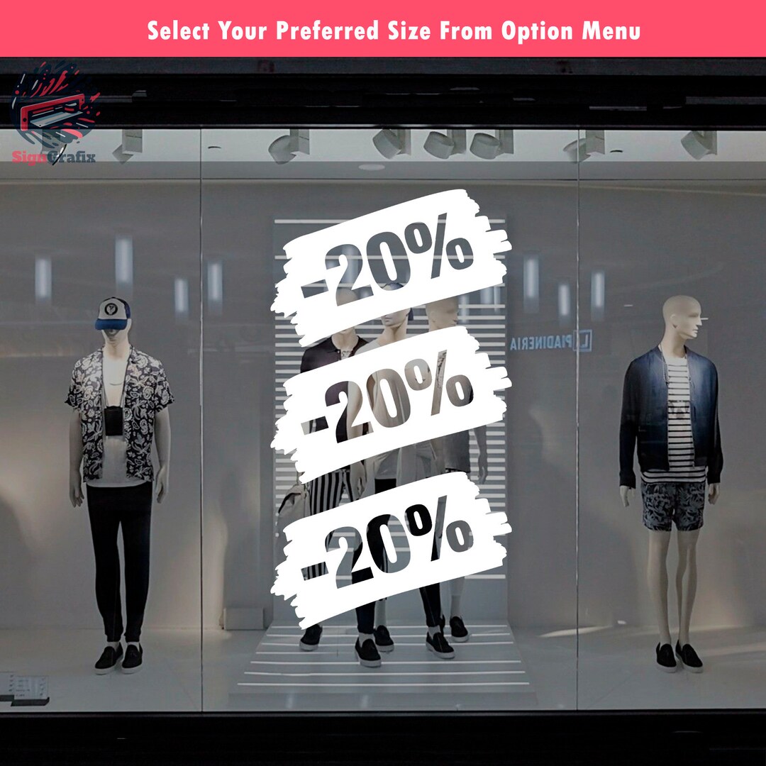 Store Sale Vinyl Decal | Window Sale Sign Decal | Discount Store Vinyl ...