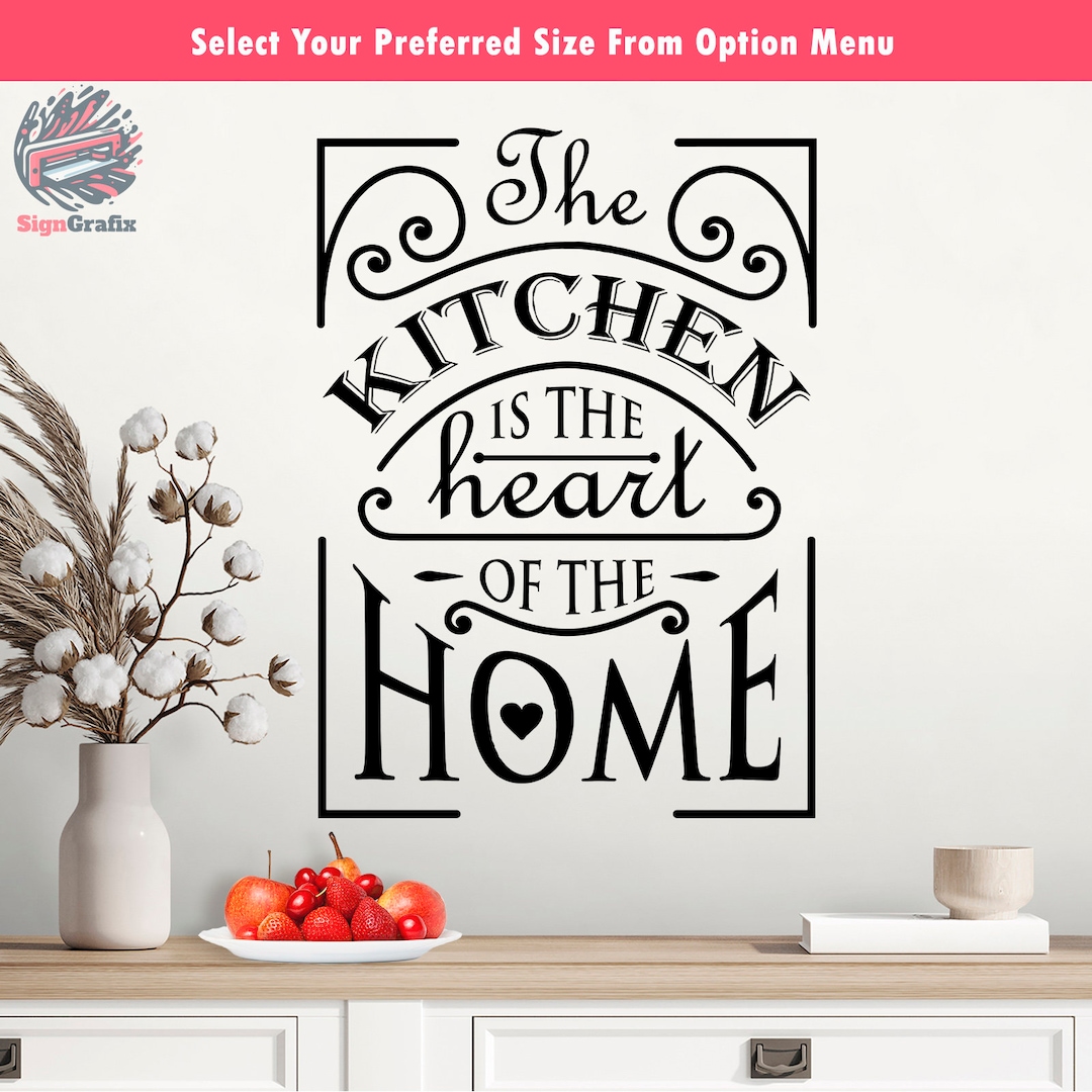 Kitchen Wall Vinyl Decal | Kitchen Wall Decor | Kitchen Utensils ...
