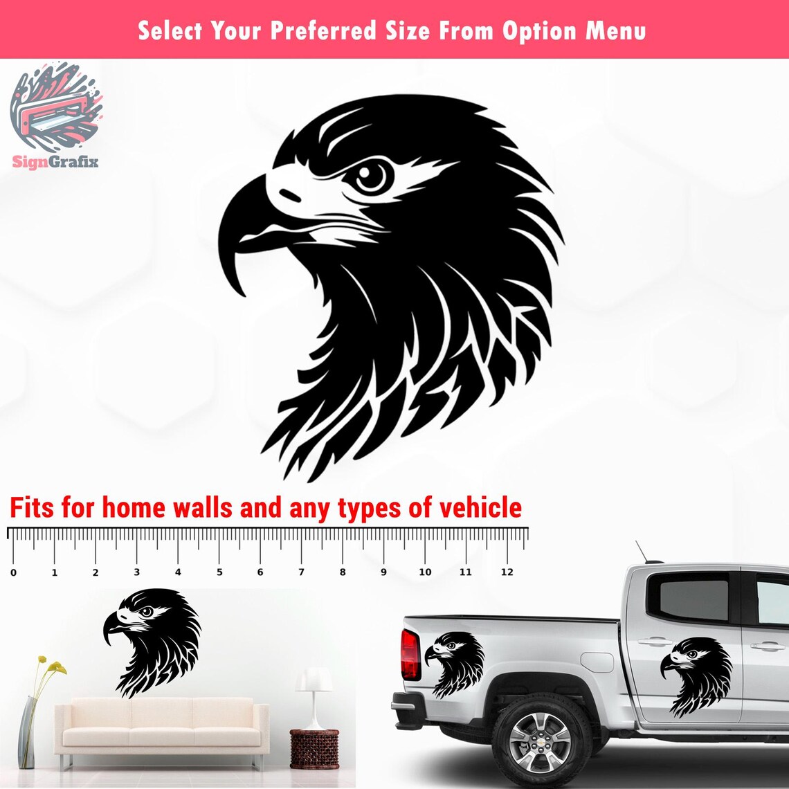 Eagle Head Vinyl Decal: Bold Majestic Design for Cars, Rvs, Walls - Etsy