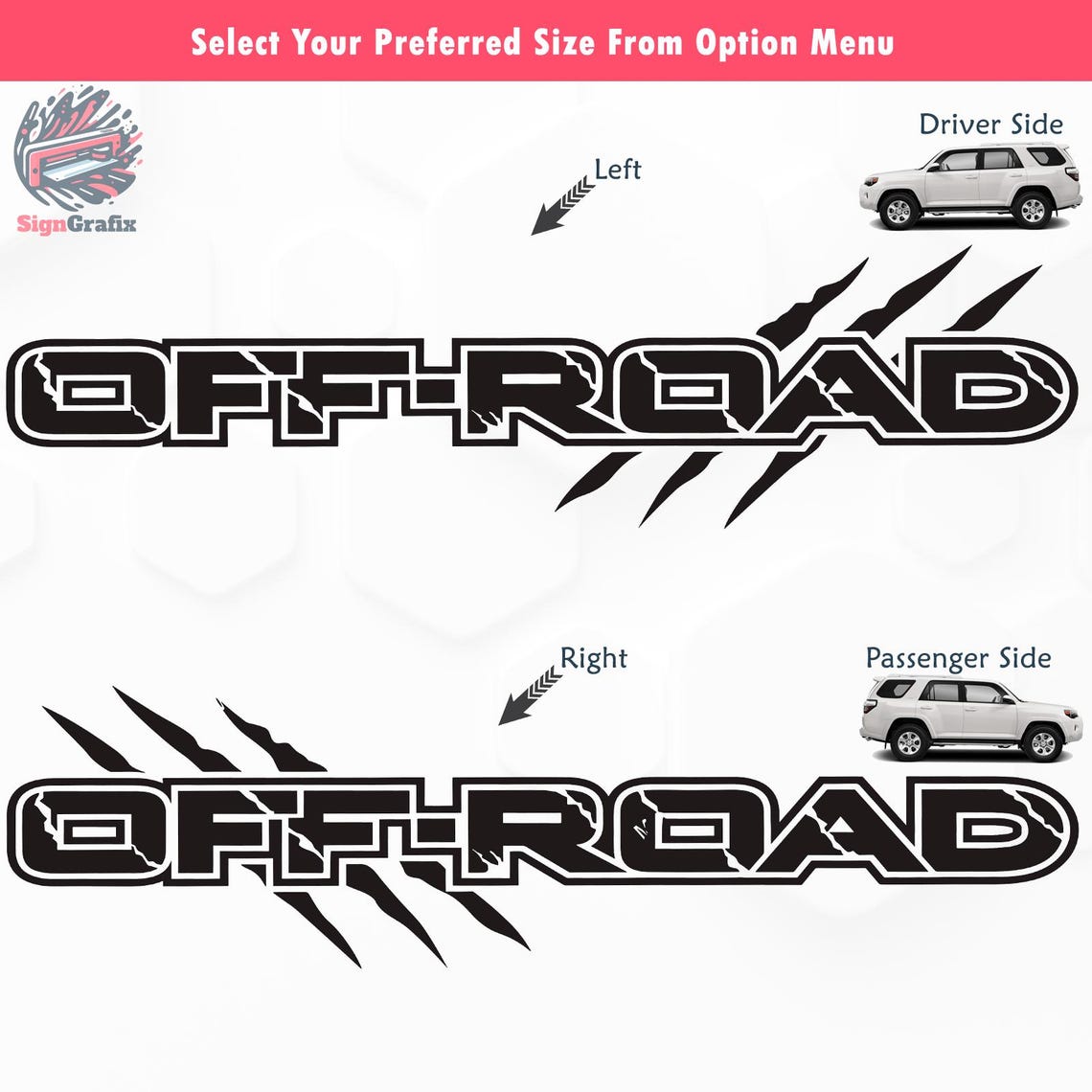 Offroad Sign Vinyl Decal – Rugged Adventure Design for Cars, Trucks ...