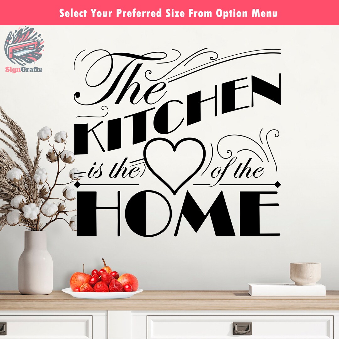 Kitchen Wall Vinyl Decal | Kitchen Wall Decor | Kitchen Utensils ...