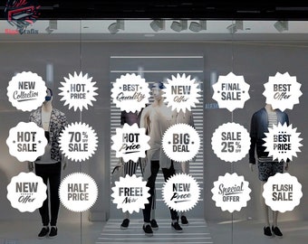 Store Sale Vinyl Decal | Window Sale Sign Decal | Discount Store Vinyl ...