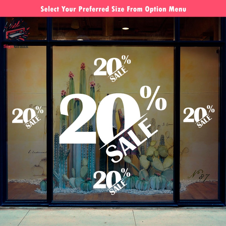 Store Sale Vinyl Decal | Window Sale Sign Decal | Discount Store Vinyl ...