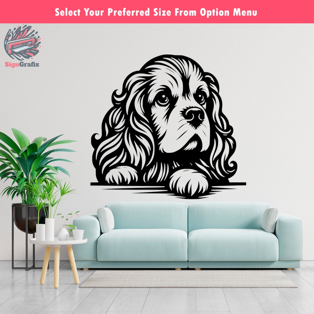 Regal Cocker Spaniel Vinyl Decal - Elegant and Charming Design for Home ...