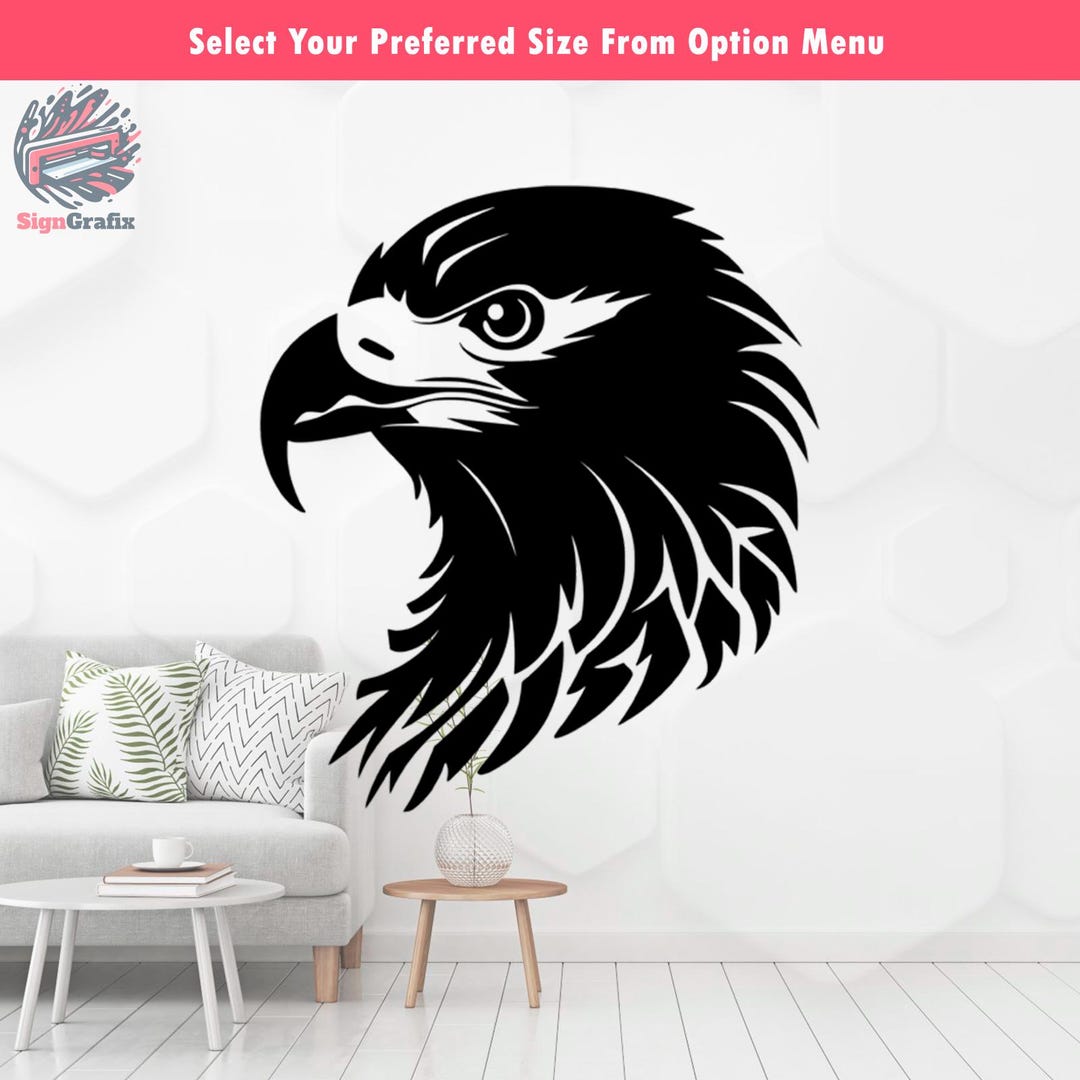 Eagle Head Vinyl Decal: Bold Majestic Design for Cars, Rvs, Walls - Etsy