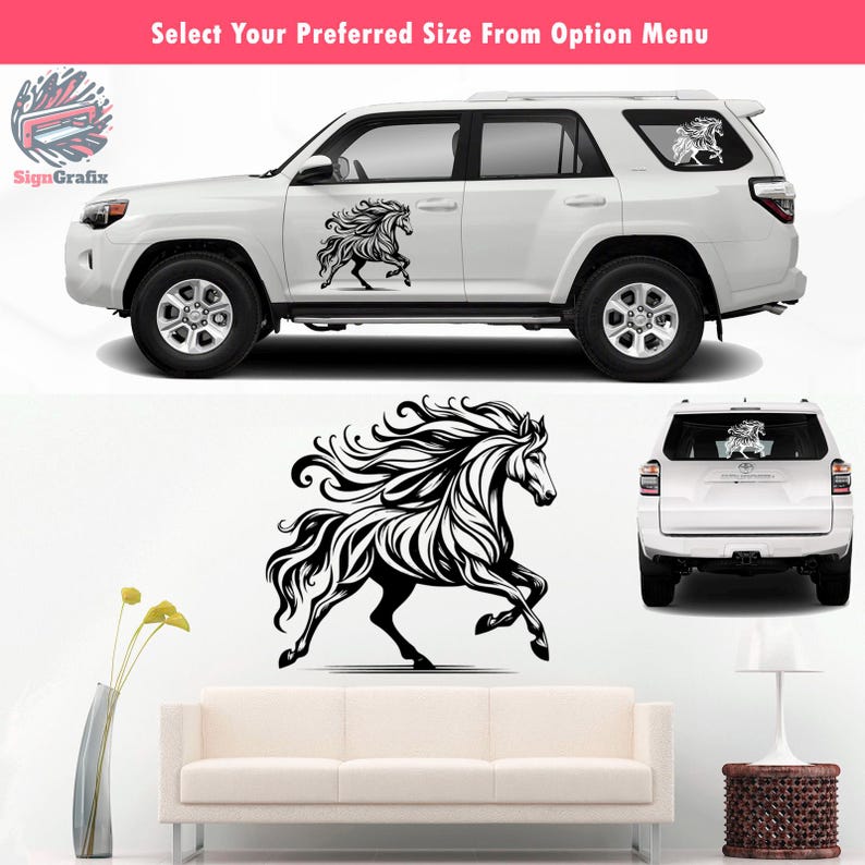Horse Dash Vinyl Decal - Dynamic and Elegant Design for Home Walls ...