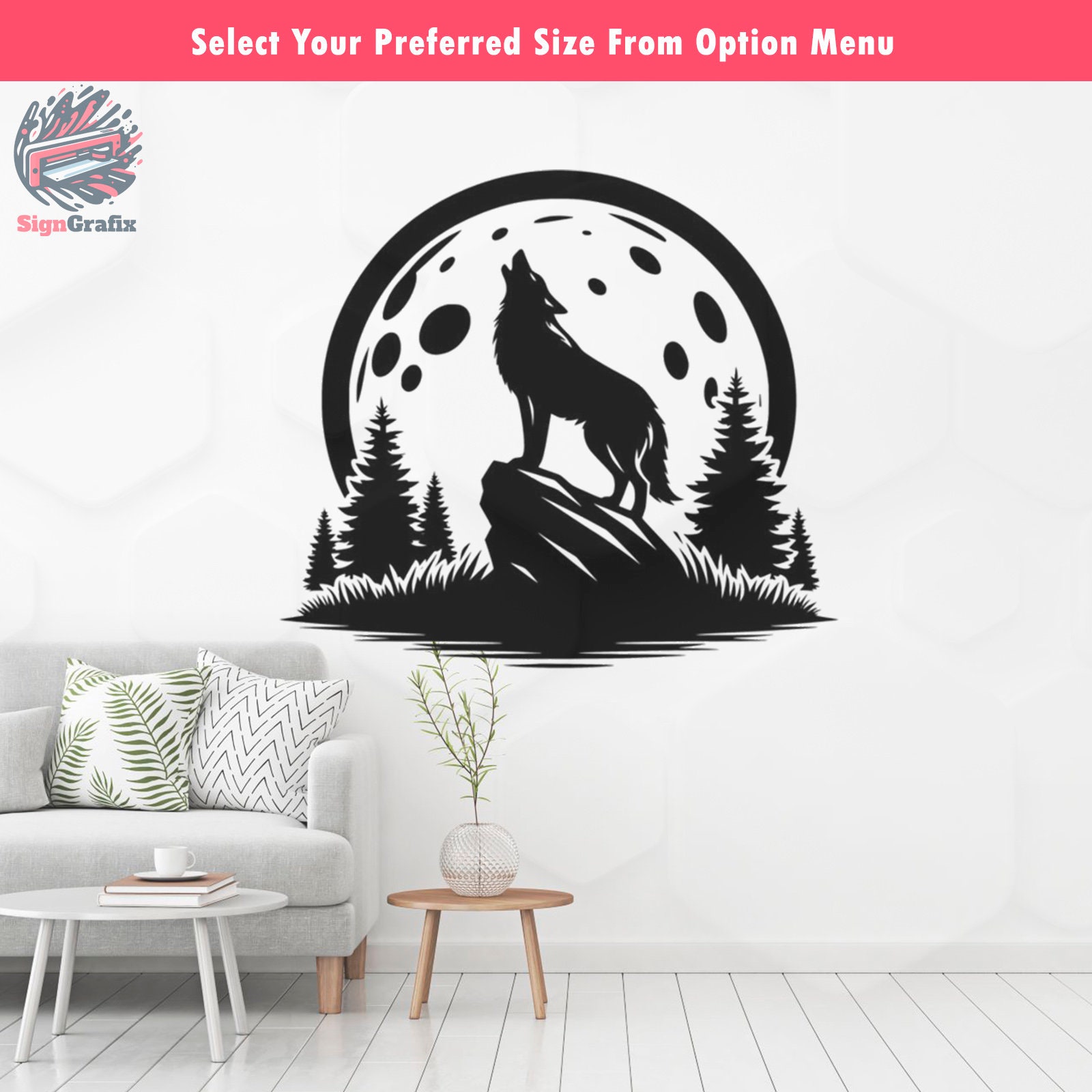 Lone Wolf Vinyl Decal, Wolf Vinyl Decal, Bold and Striking Design for ...