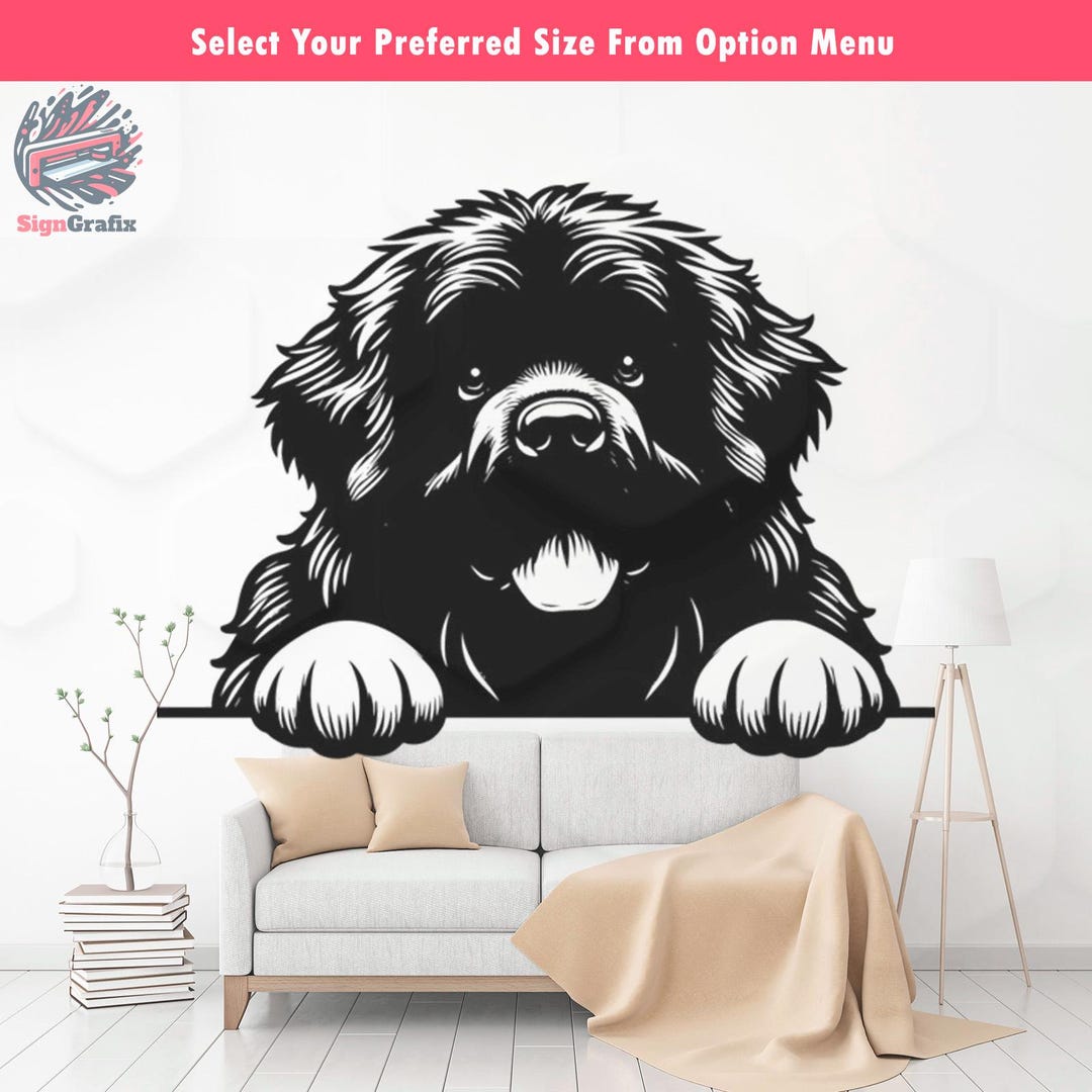 Newfoundland Dog Vinyl Decal - Majestic and Loyal Design for Home Walls ...