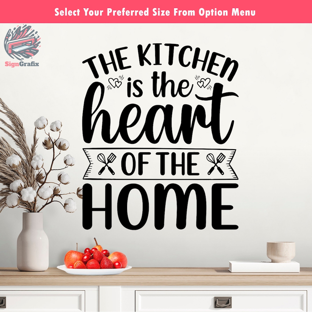 Kitchen Wall Vinyl Decal | Kitchen Wall Decor | Kitchen Utensils ...