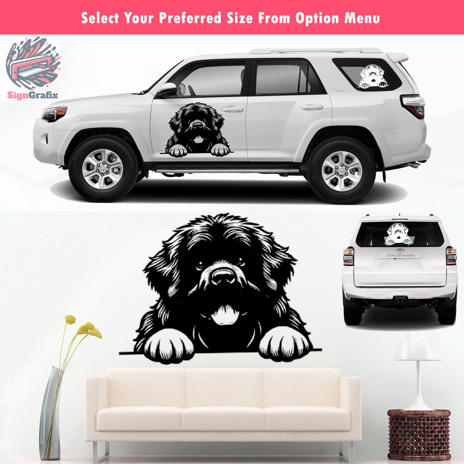 Newfoundland Dog Vinyl Decal - Majestic and Loyal Design for Home Walls ...