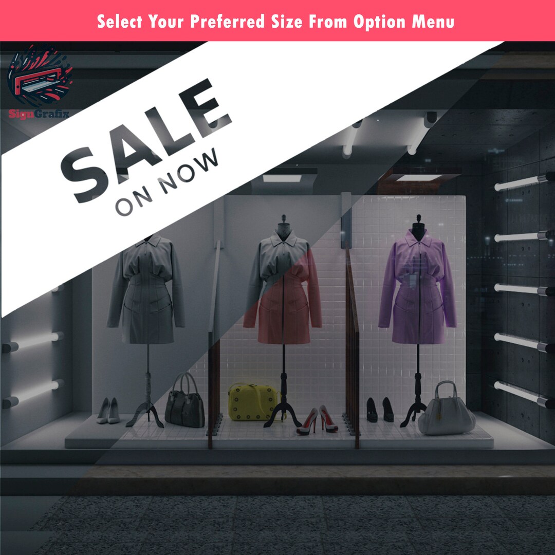 Store Sale Vinyl Decal | Window Sale Sign Decal | Discount Store Vinyl ...