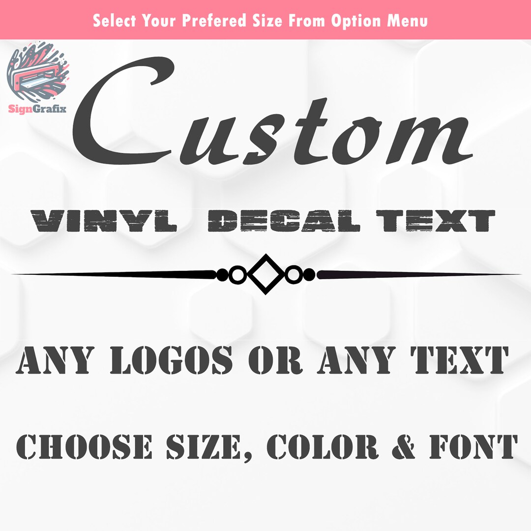 Personalized Vinyl Decals: Custom Text, Car Decals, Wall Decor - Etsy