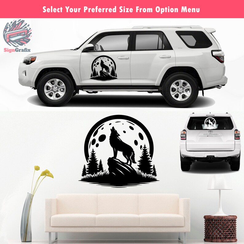 Lone Wolf Vinyl Decal, Wolf Vinyl Decal, Bold and Striking Design for ...