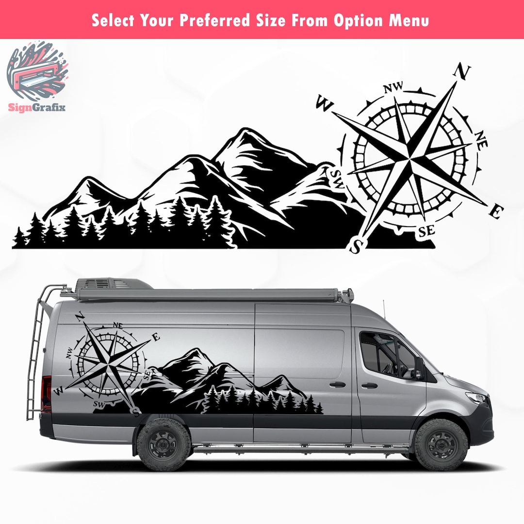 Nature Compass Vinyl Decal: Adventure RV Camper Car Sticker - Etsy