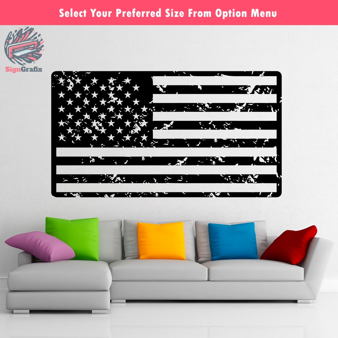 United States of America Flag Vinyl Decal | USA Flag Decal | United ...