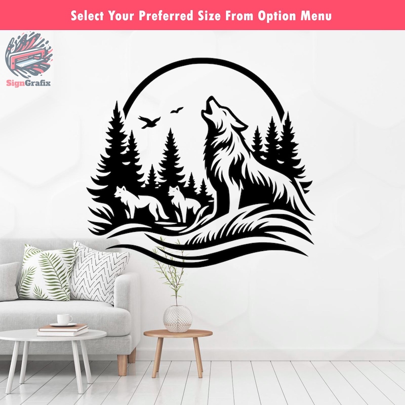 Wolf Wall Decal - Etsy