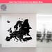 Europe Vinyl Decal, Europe Map Decal, Europe Map Wall Decal, Europe Map ...