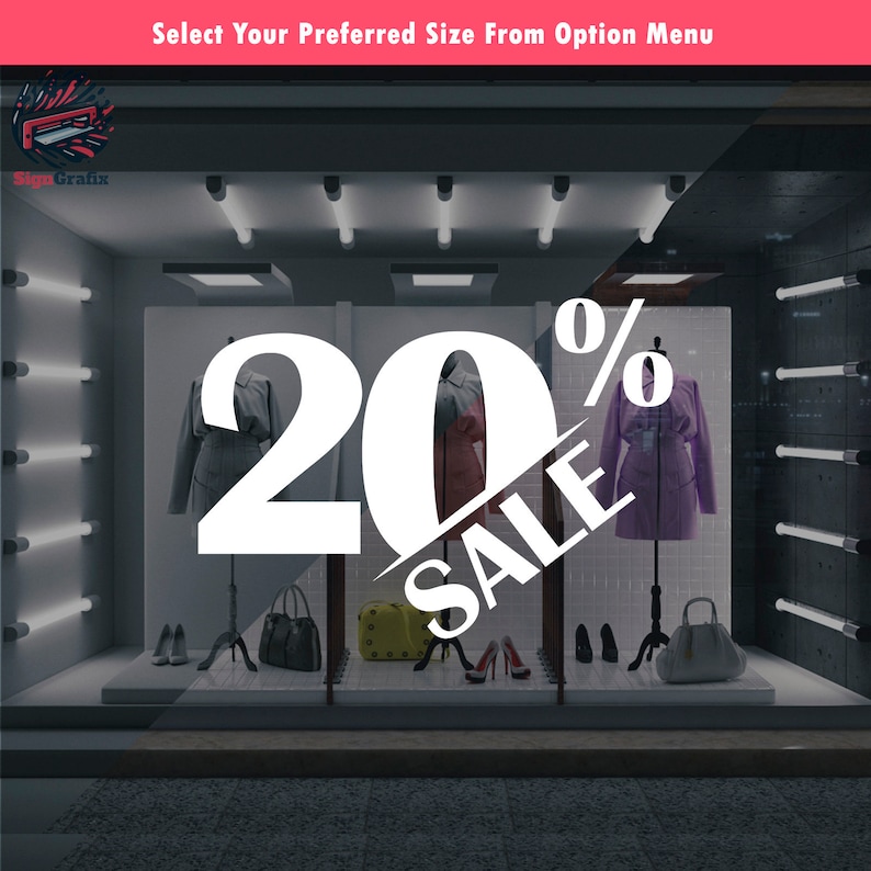 Store Sale Vinyl Decal | Window Sale Sign Decal | Discount Store Vinyl ...