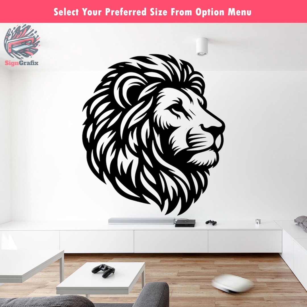 Majestic Lion Vinyl Decal: Bold Home Decor, Car Sticker - Etsy