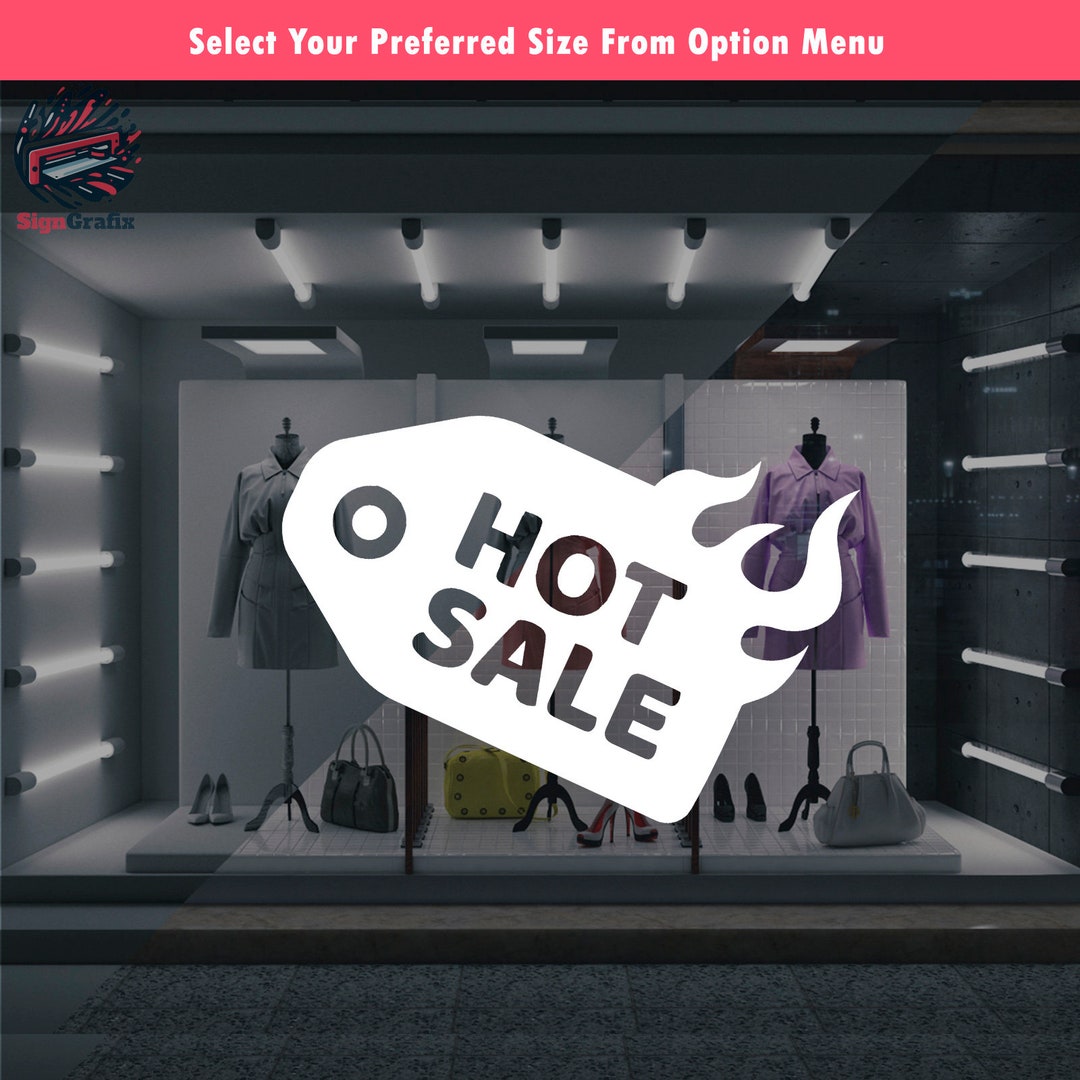 Store Sale Vinyl Decal Window Sale Sign Decal Discount Store Vinyl ...