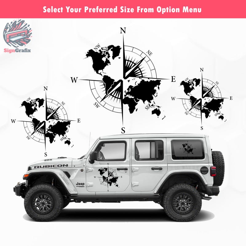 World Map Decal - Etsy