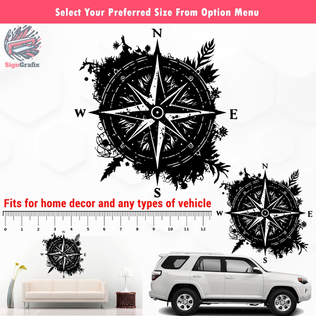 Epic Compass Vinyl Decal | Suitable for Rvs, Campers, and Off-road ...