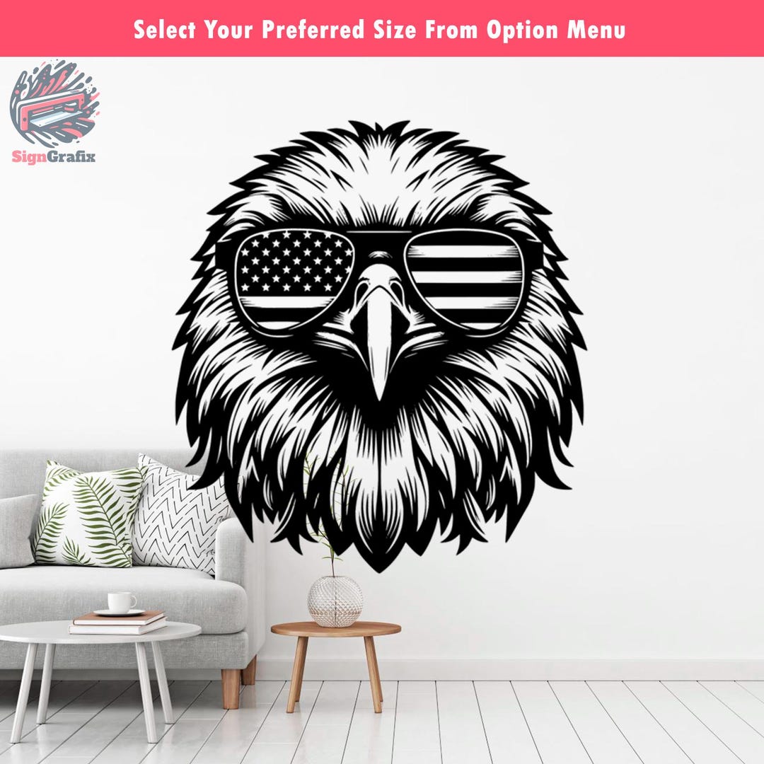Star-spangled Eagle Vinyl Decal: Patriotic Car, RV, Wall Sticker - Etsy