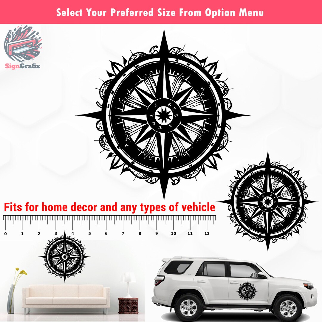 Epic Compass Vinyl Decal | Suitable for Rvs, Campers, and Off-road ...