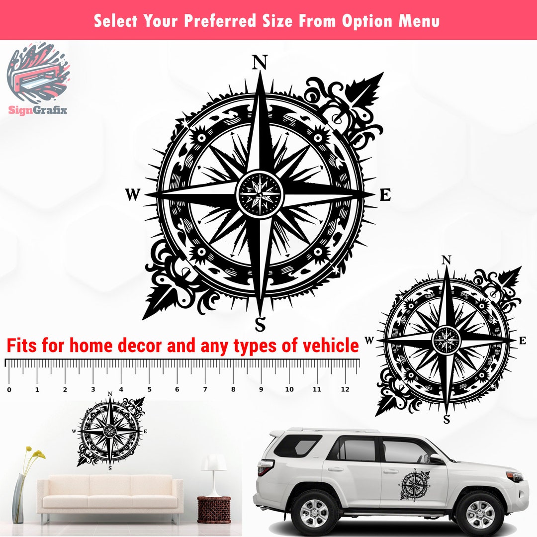 Epic Compass Vinyl Decal | Suitable for Rvs, Campers, and Off-road ...
