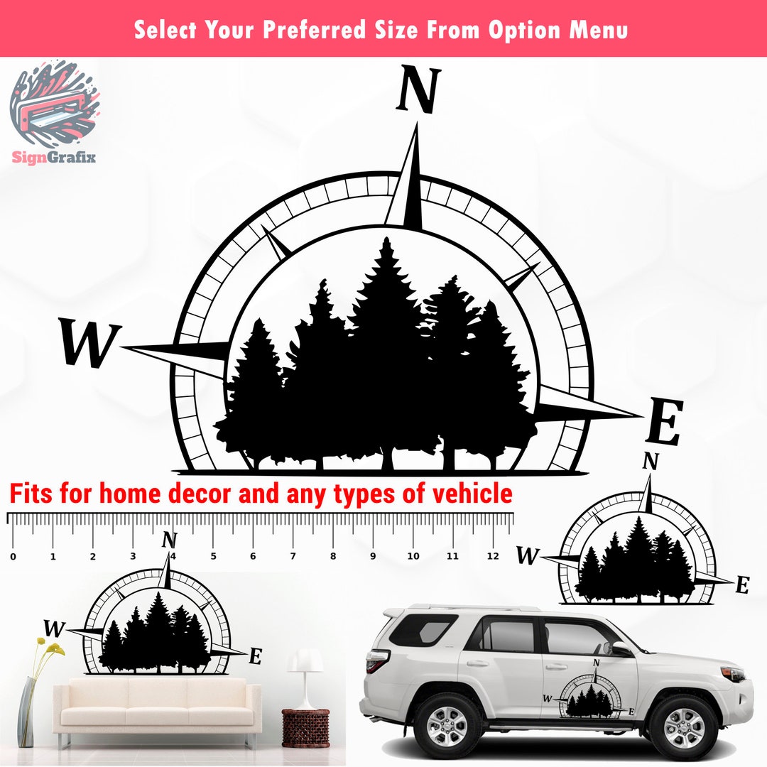 Mountain Compass Vinyl Decal: RV Camper Offroad Car Decor - Etsy
