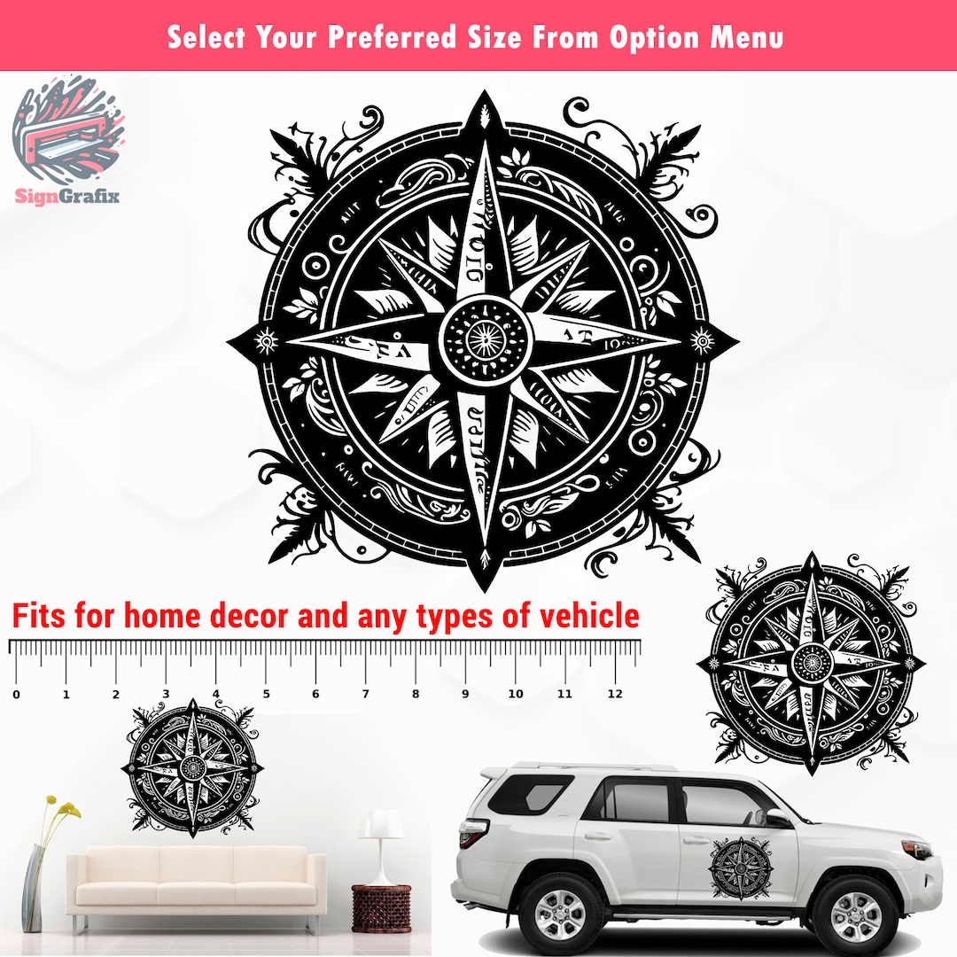 Epic Compass Vinyl Decal | Suitable for Rvs, Campers, and Off-road ...