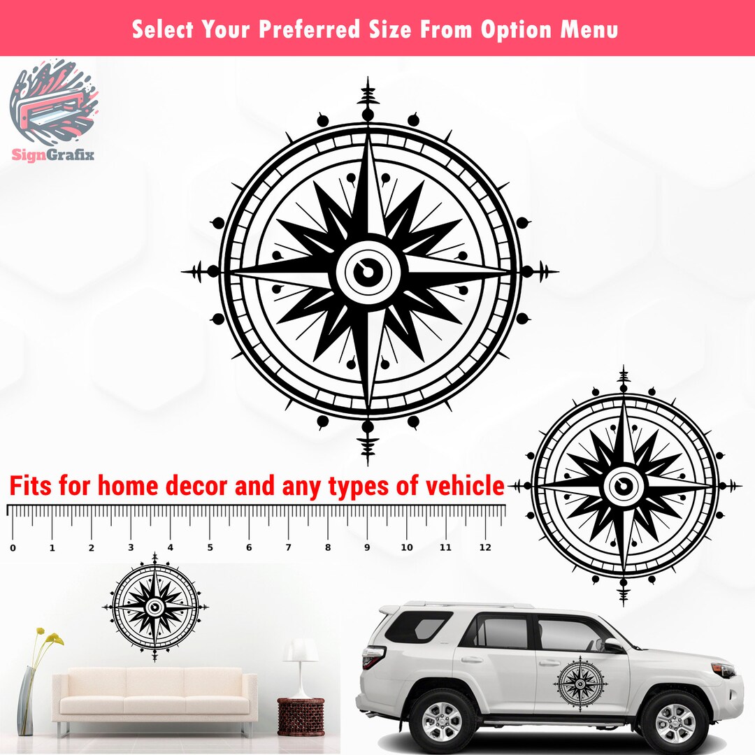 Epic Compass Vinyl Decal: Rustic RV Camper Off-road Decor - Etsy