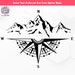 Compass Vinyl Decal Mountain Illustration Compass Vinyl Decal for RV ...
