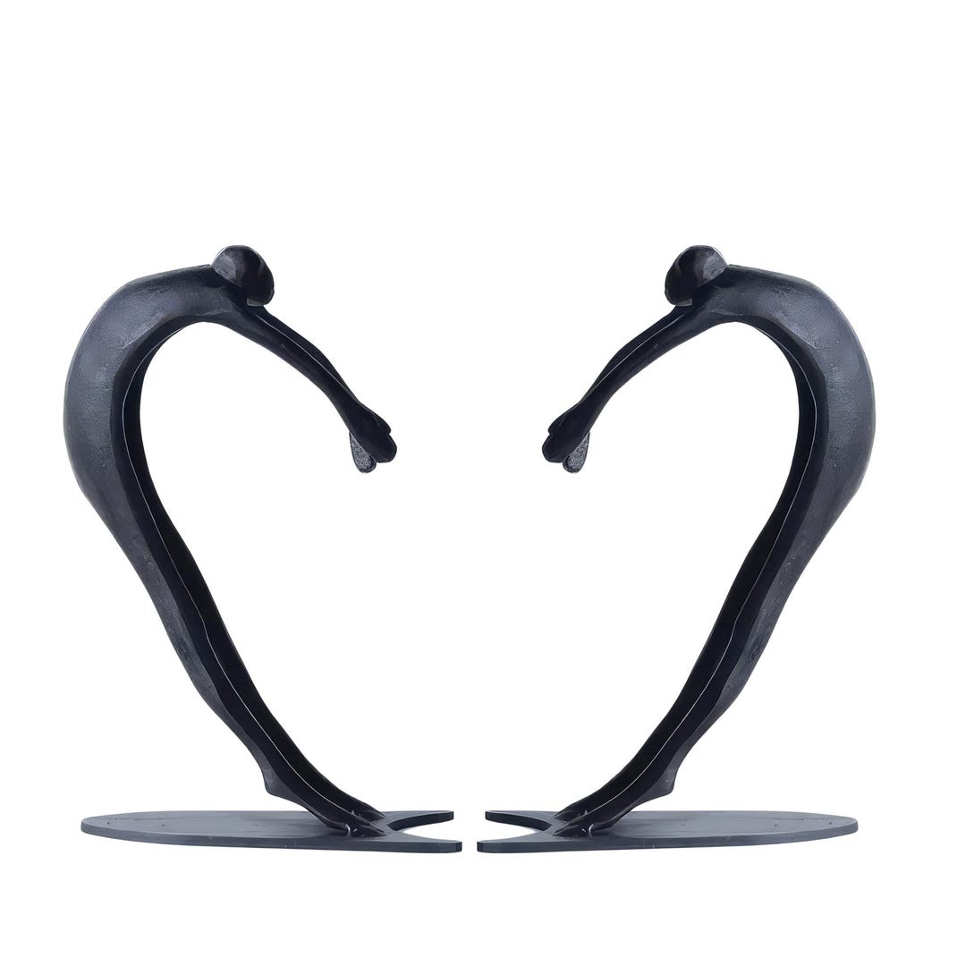 One Minimalist Black Metal Figure Sculpture – Modern Decor Ornaments ...