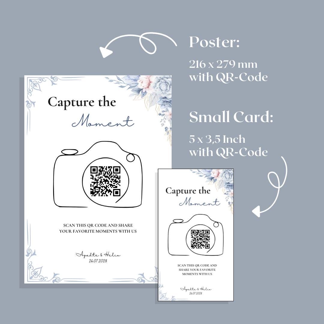 Capture the Moment, Qr Code, Scan and Send Picture Card Wedding Wlan ...