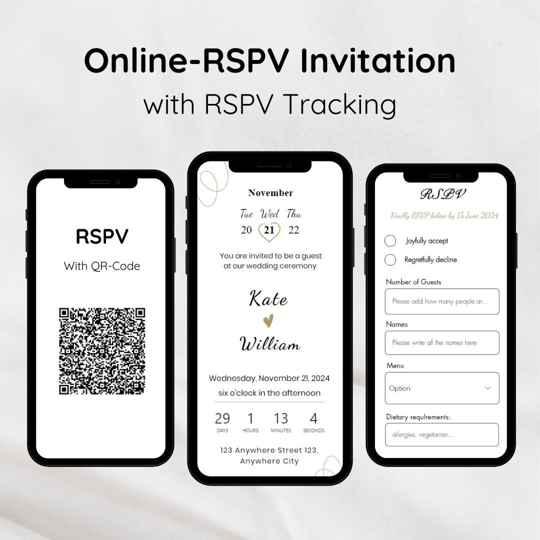Online RSVP Page, Response Tracking, Digital Response Service, Digital ...