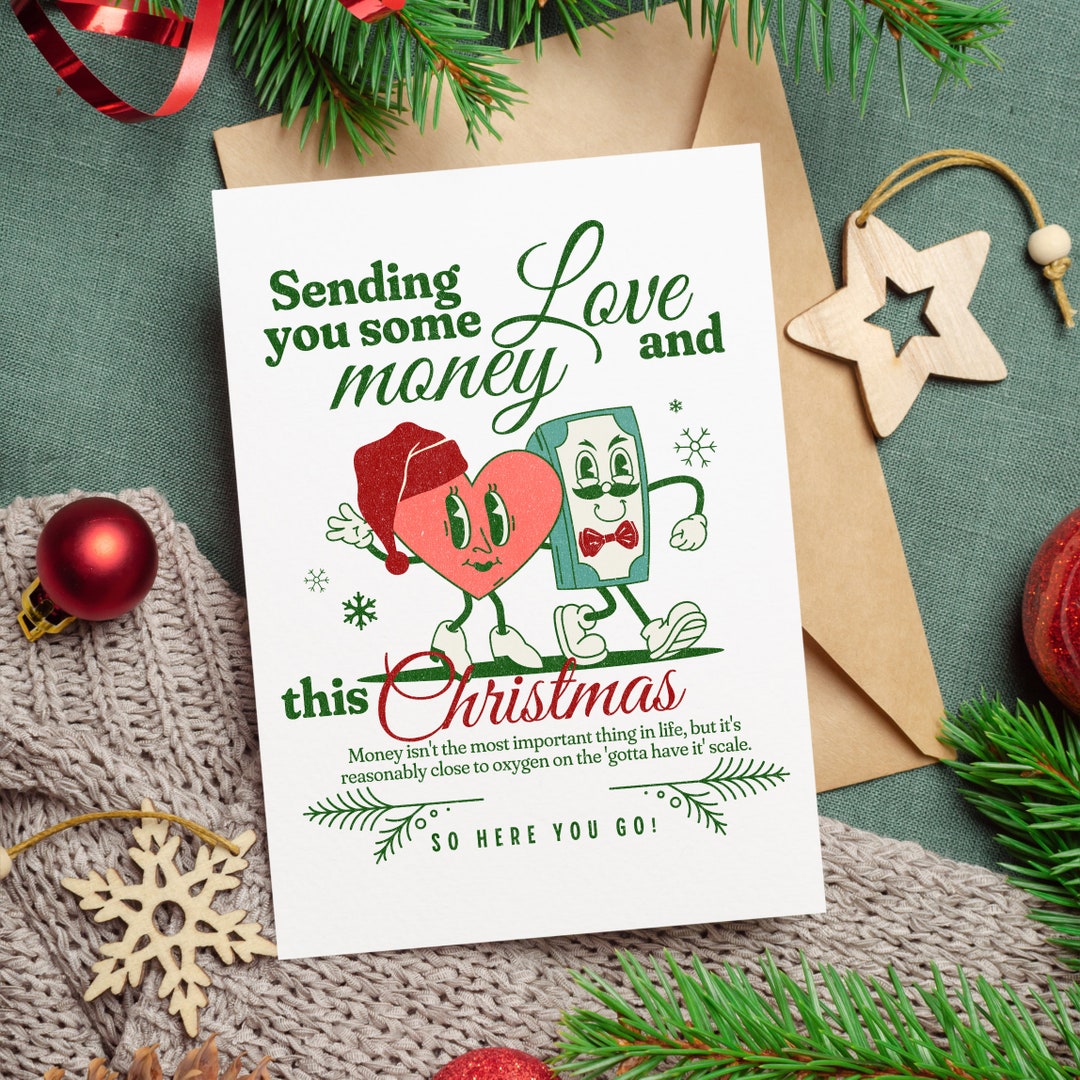 Printable Christmas Money Card Money Card Gift Holiday - Etsy