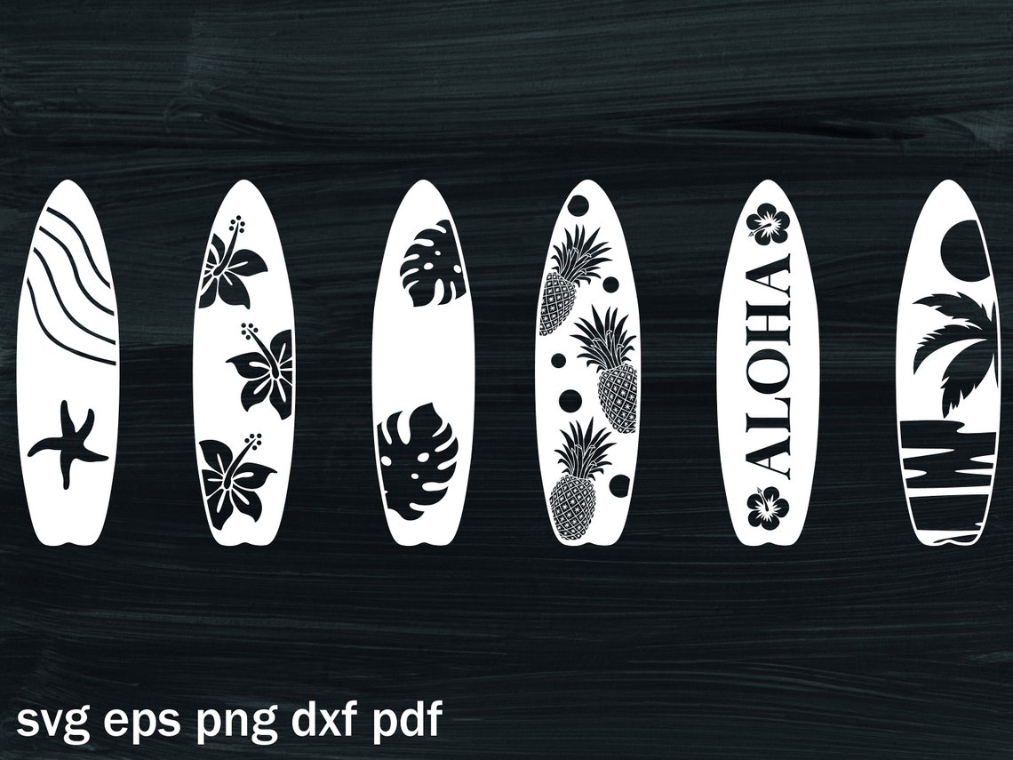 Surf Board SVG, Surf Board, Aloha Svg, Summer, Beach, Surfing, Sport ...