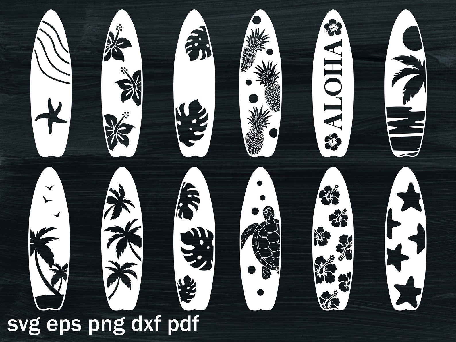 Surf Board SVG, Surf Board, Aloha Svg, Summer, Beach, Surfing, Sport ...