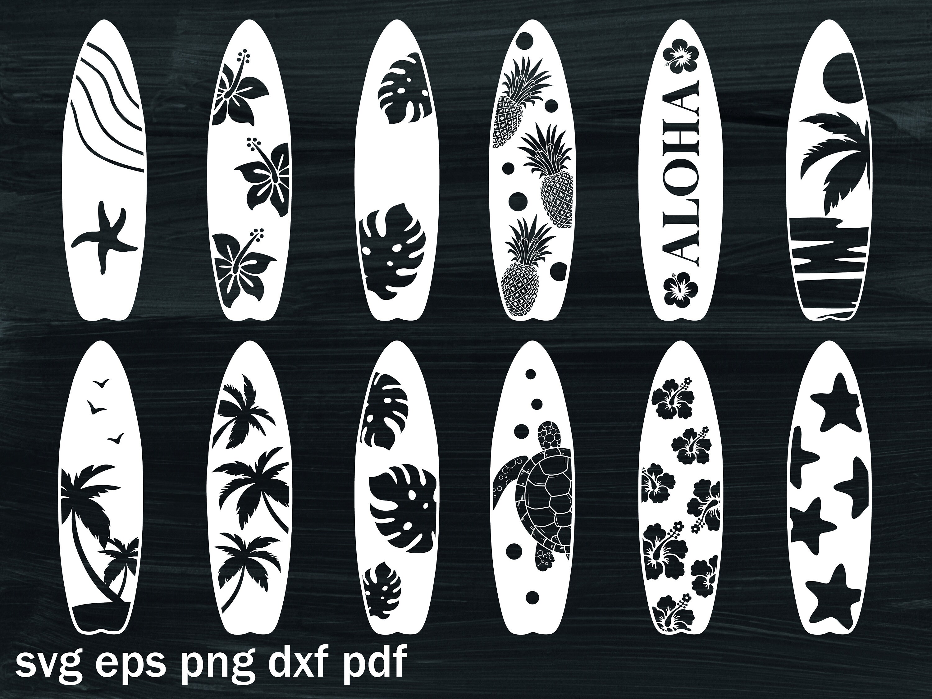 Surf Board SVG, Surf Board, Aloha Svg, Summer, Beach, Surfing, Sport ...