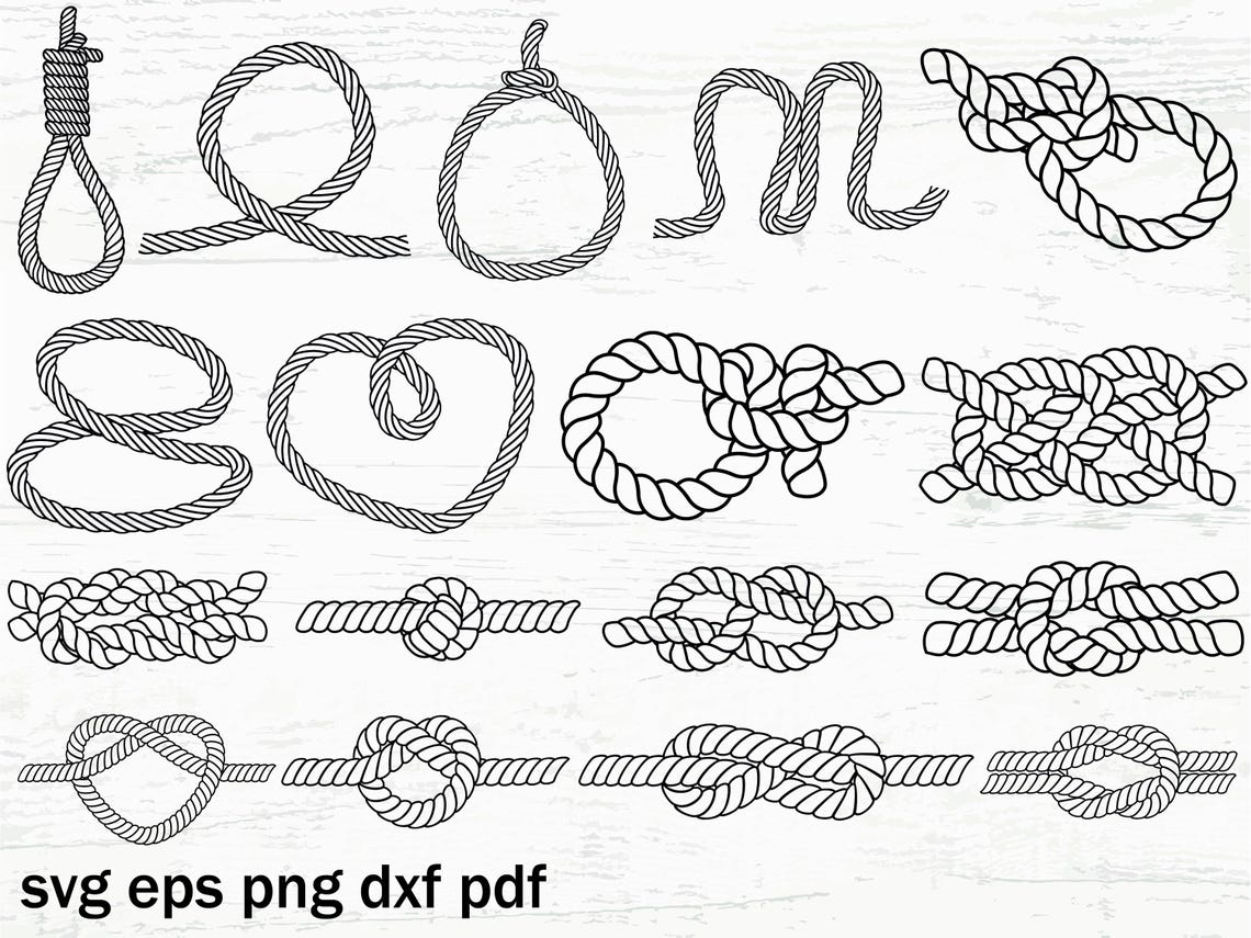 Rope Svg, Nautical Rope Svg, Nautical Knot Svg, Rope PNG, Rope Knot ...