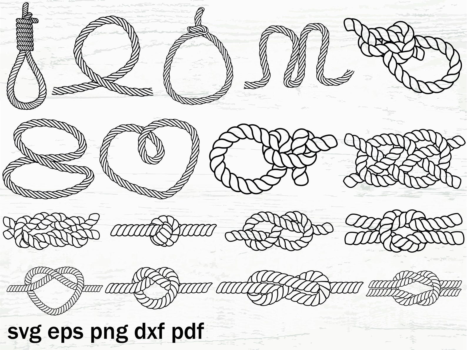 Rope Svg, Nautical Rope Svg, Nautical Knot Svg, Rope PNG, Rope Knot ...