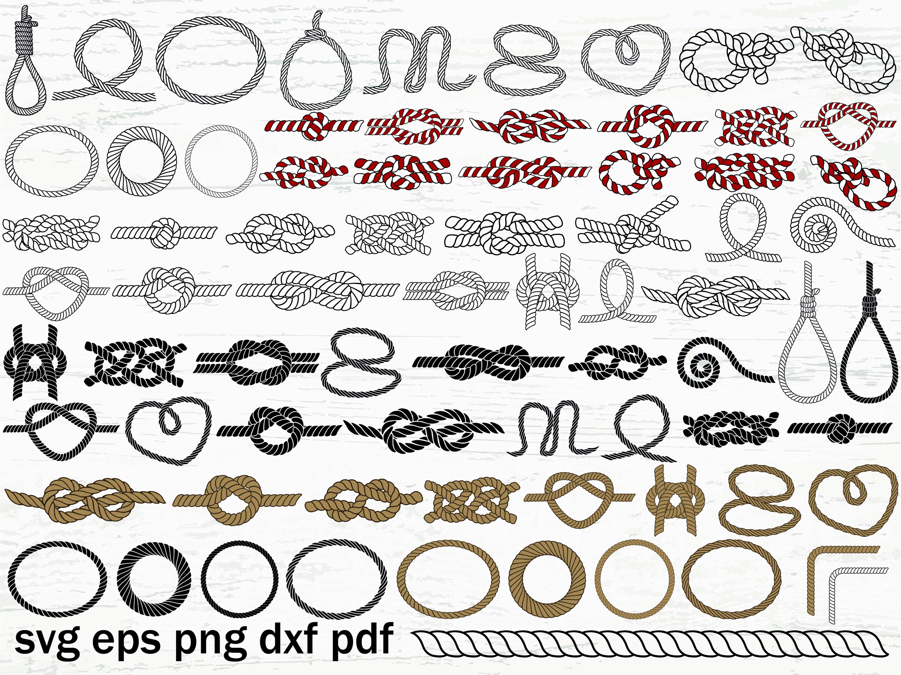 Rope Svg, Nautical Rope Svg, Nautical Knot Svg, Rope PNG, Rope Knot ...