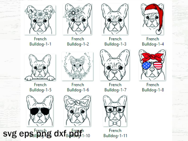 Frenchie Svg File, Dog Svg File, French Bulldog Svg, Animal Face Svg ...