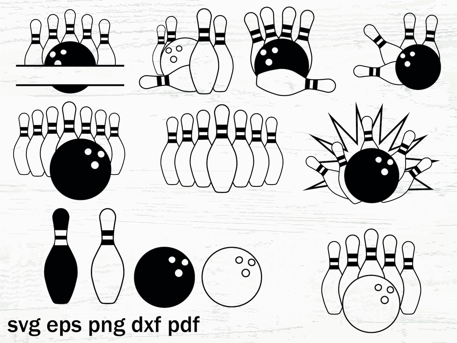 Bowling SVG Bundle, Bowling Svg, Bowling Split Monogram Svg, Bowling ...