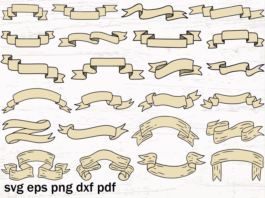 Banner Svg, Retro Banner Svg, Ribbon Banner Svg, Ribbon Clipart, Label ...