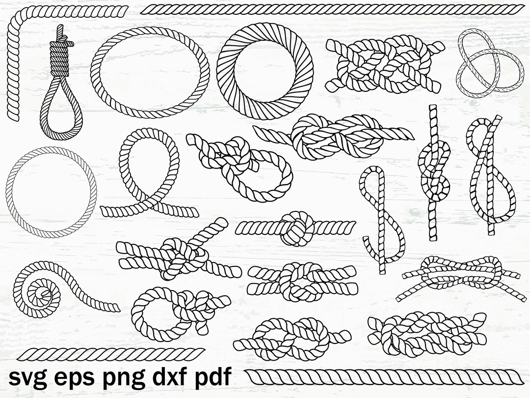 Rope Svg, Nautical Rope Svg, Nautical Knot Svg, Rope PNG, Rope Knot ...