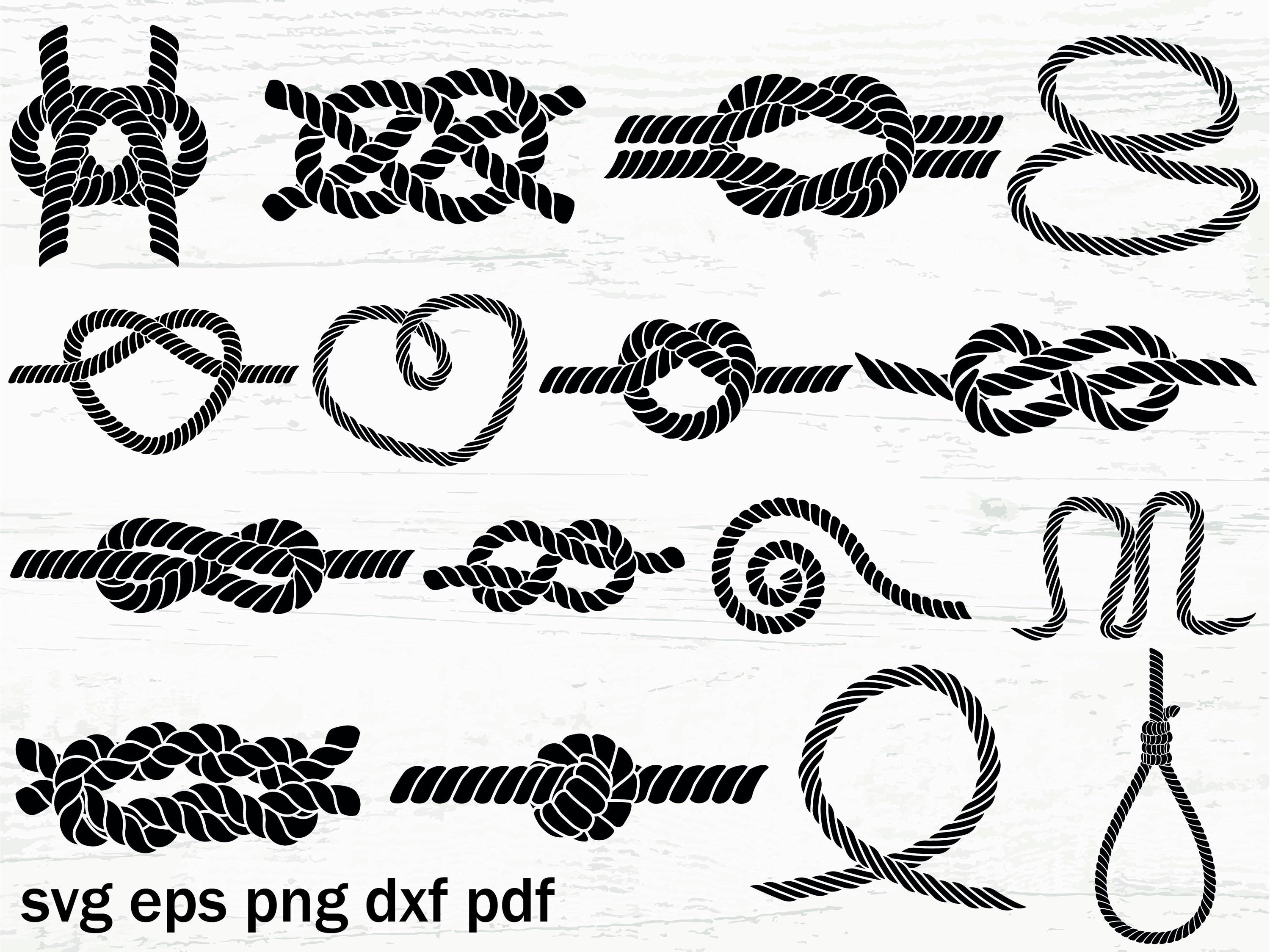 Rope Svg, Nautical Rope Svg, Nautical Knot Svg, Rope PNG, Rope Knot ...