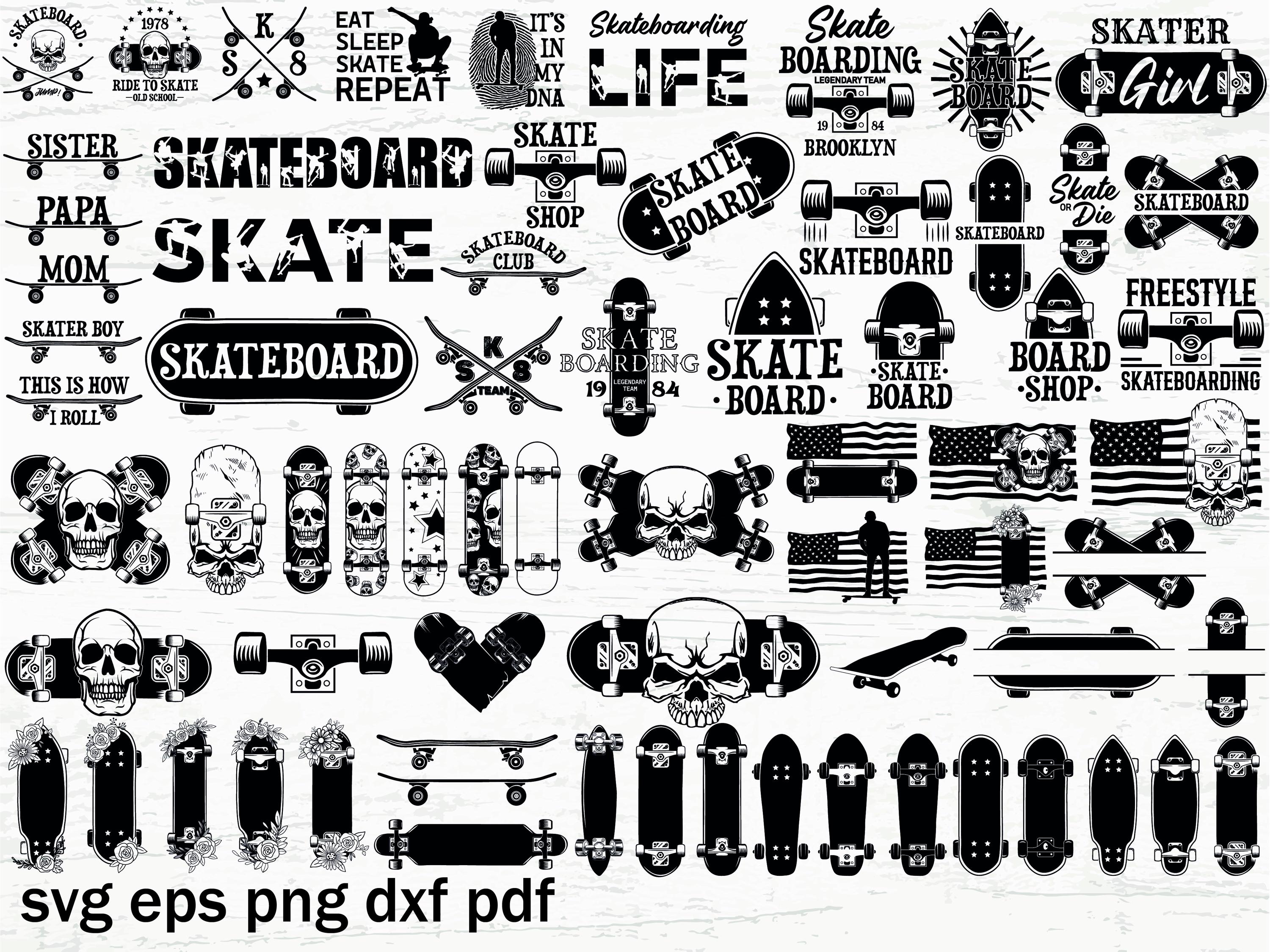 Skateboard Svg Png Bundle, Skateboard Svg, Skateboard Wall Art, Skater ...